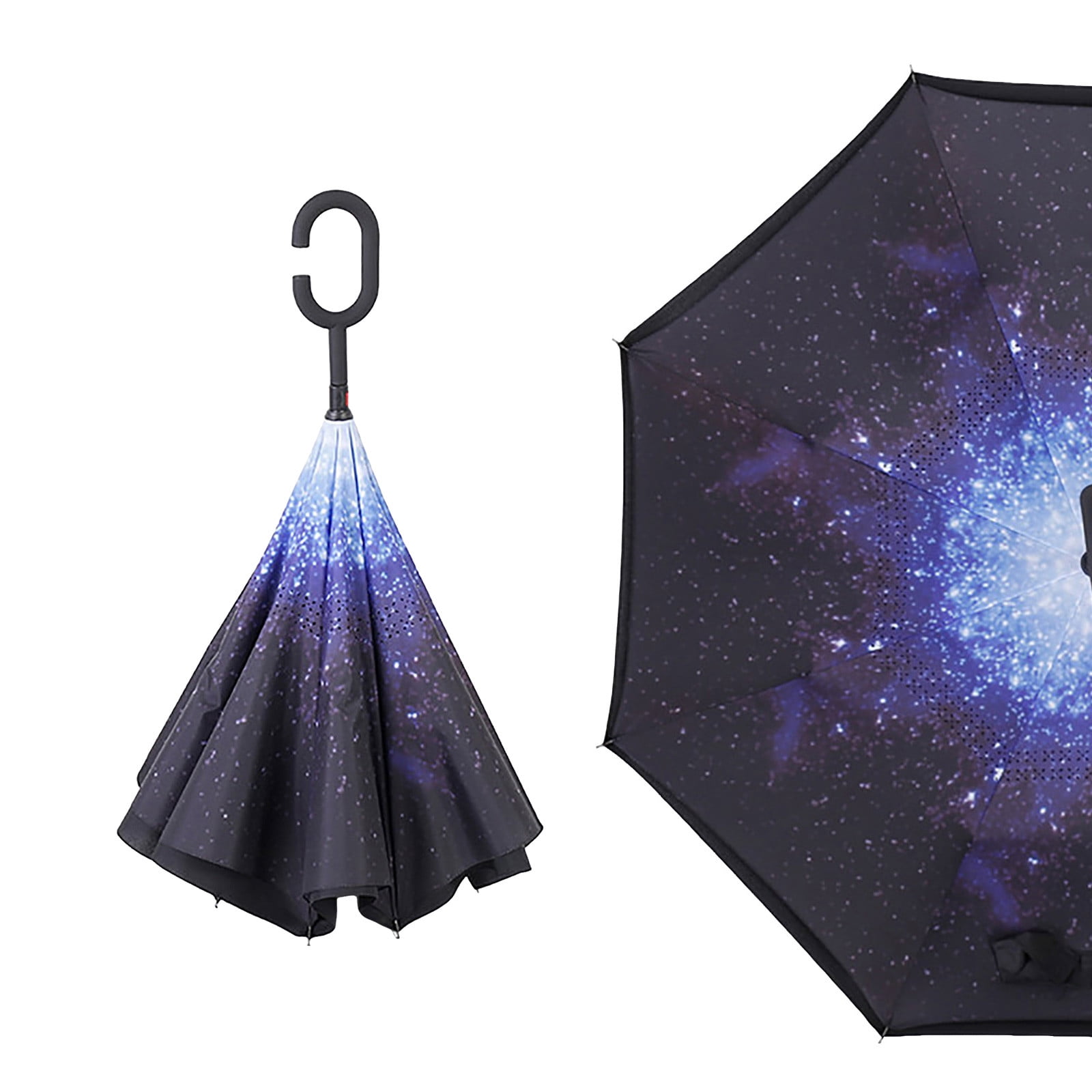 CAUYDY Inverted Reverse Upside Down Umbrella, Extra Large Double Canopy ...