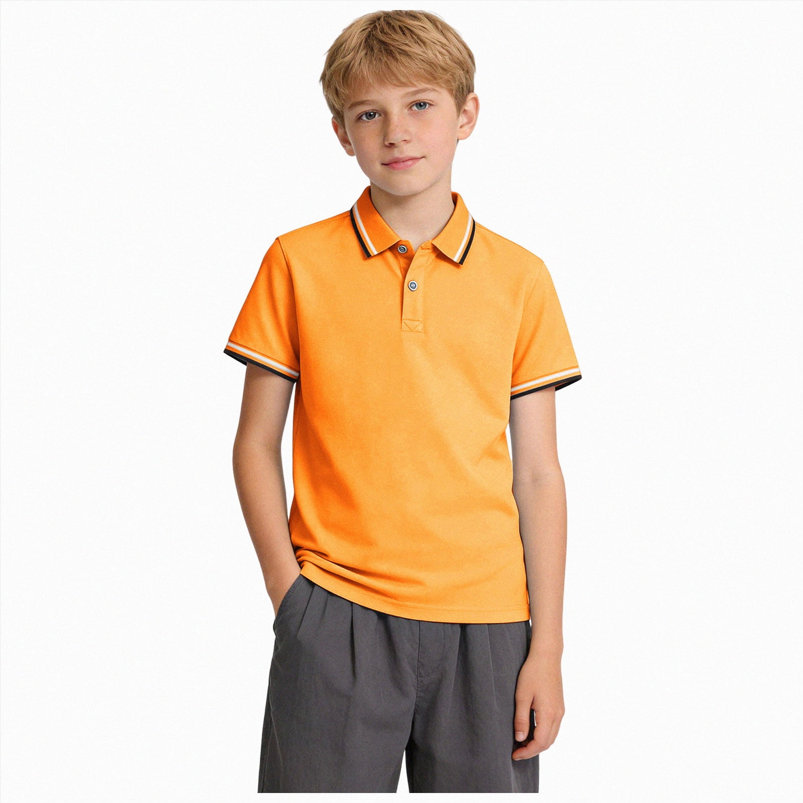 CAUYDY Little Boys Short Sleeve Polo Shirt Summer Clothes Soft Golf ...