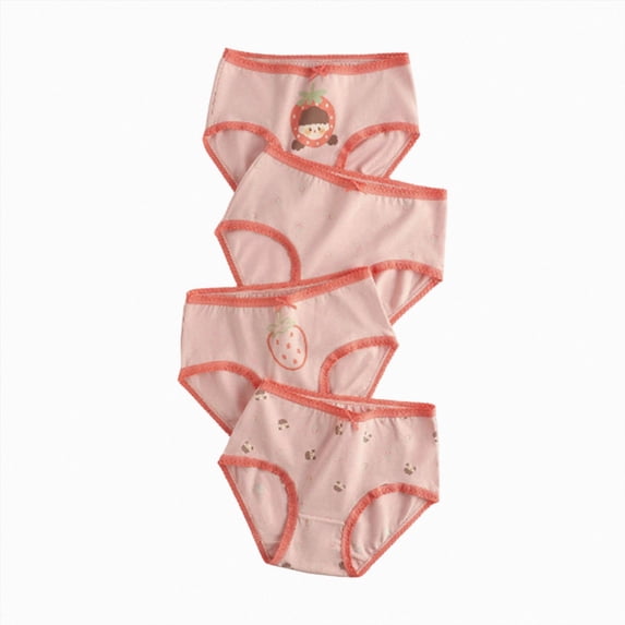 CAUYDY Little Girls' Soft Cotton Underwear Toddler Undies Kids Cute ...
