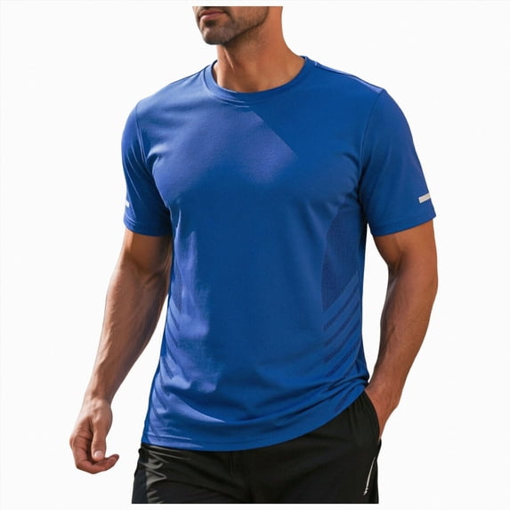 CAUYDY Men's Athletic Shirts Quick Dry Ice Silk T Shirt Summer Thin ...