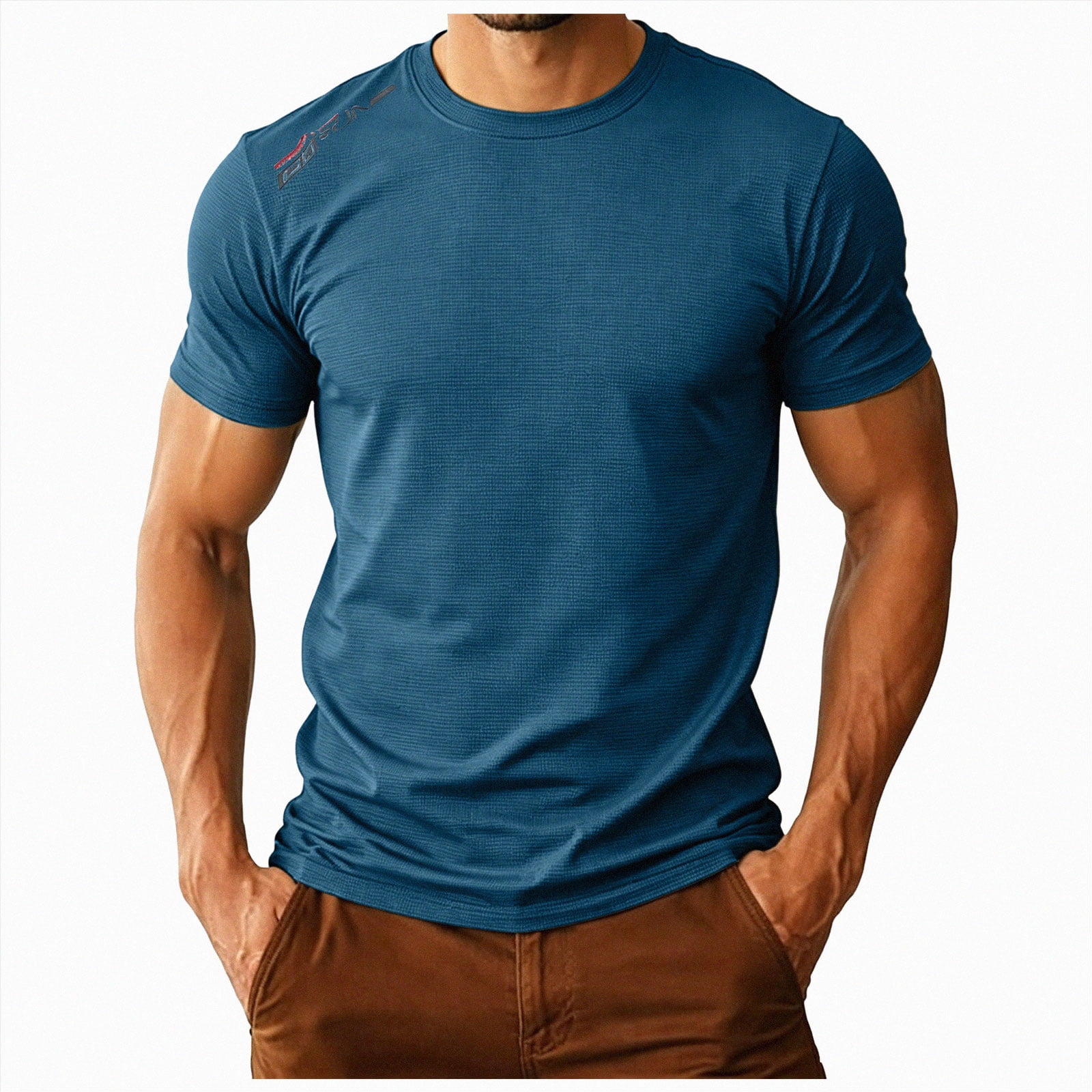 CAUYDY Men's Athletic T-Shirt Dry Fit Workout Gym Shirt Performance ...