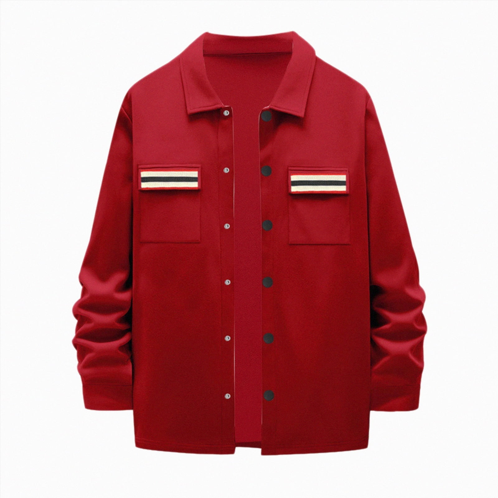 CAUYDY Men's Button Down Shirts Jacket Lightweight Shirt Jacket Long ...