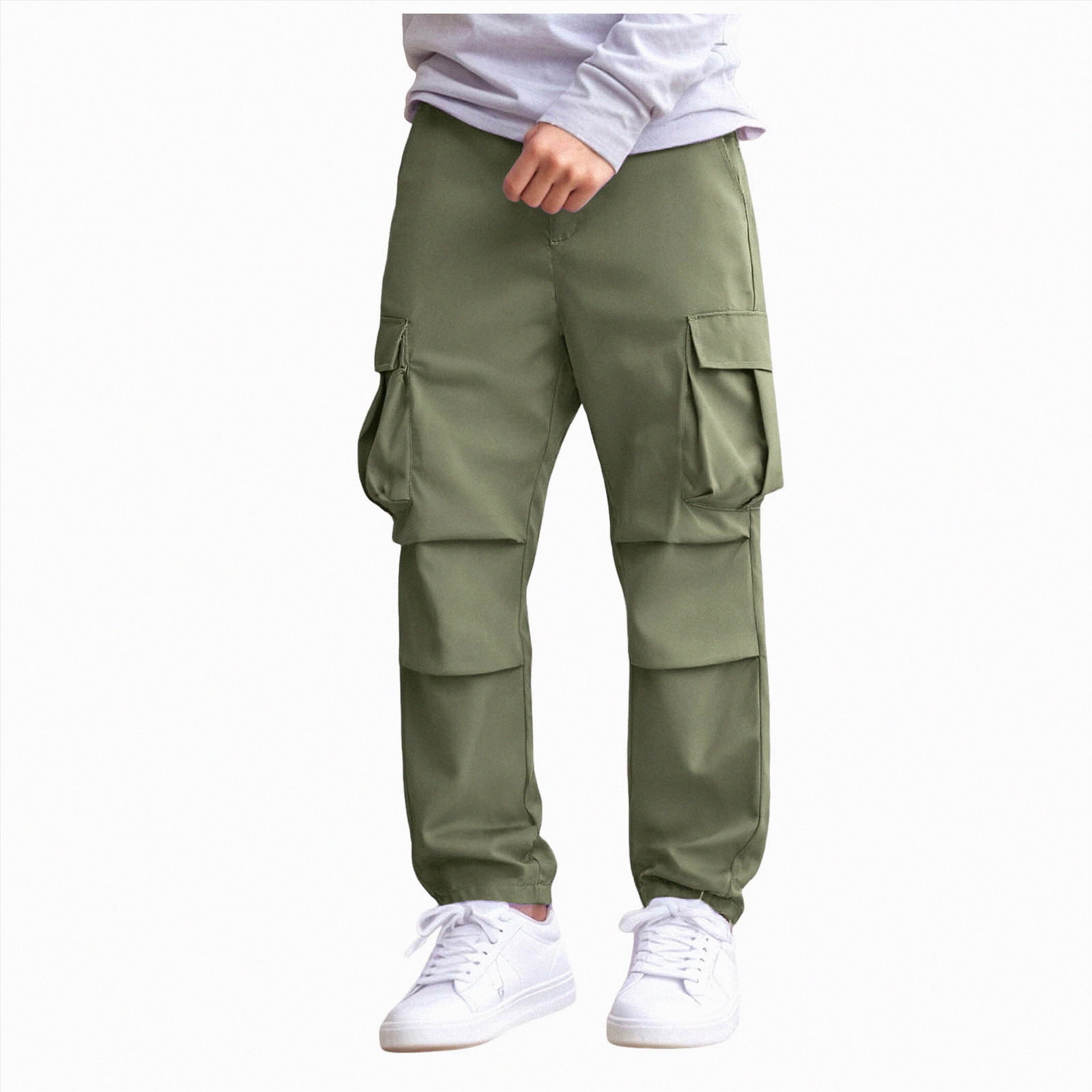 CAUYDY Men's Casual Cargo Pants Tapered Pants for Men Joggers Hiking ...