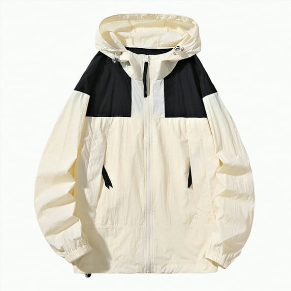 CAUYDY Men's Lightweight Softshell Jacket Fleece Lined Hooded Water ...