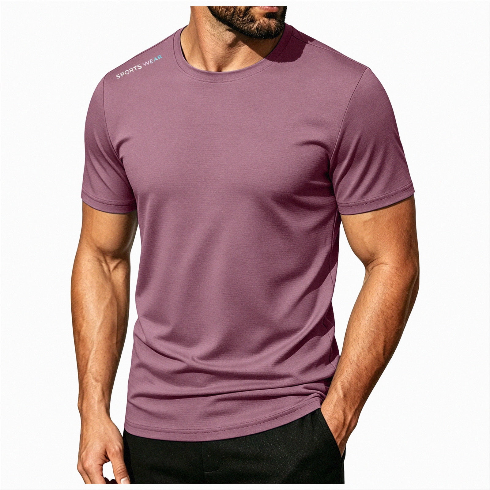 CAUYDY Mens Athletic Shirts Short Sleeve Quick Dry Gym Workout Running ...