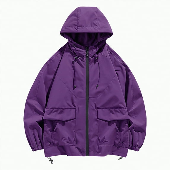 CAUYDY Mens Waterproof Lightweight Rain Jacket Breathable Active ...