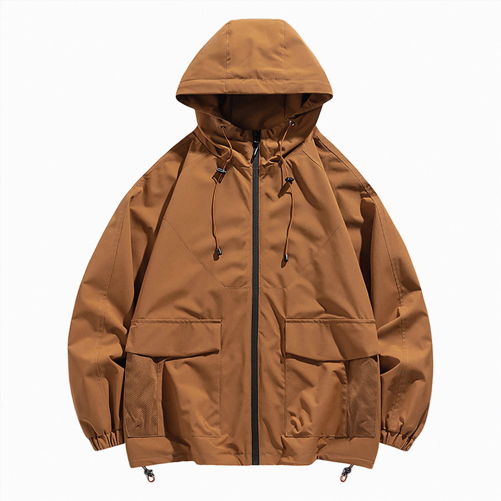 CAUYDY Mens Waterproof Lightweight Rain Jacket Breathable Active ...