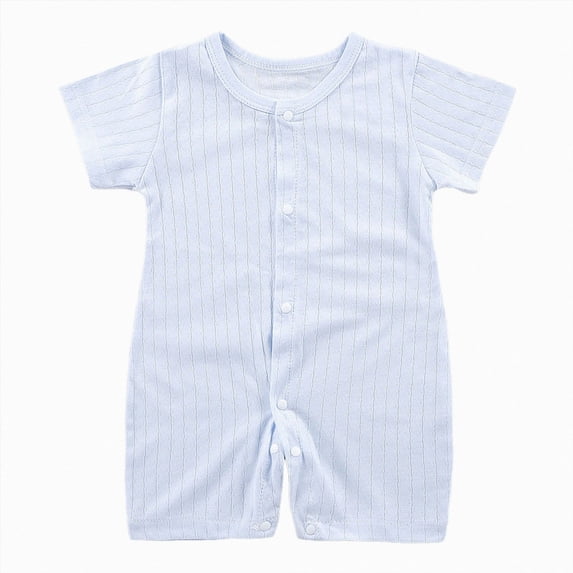 CAUYDY Newborn Baby Boy Clothes Button Down Short Sleeve Shirt Romper ...