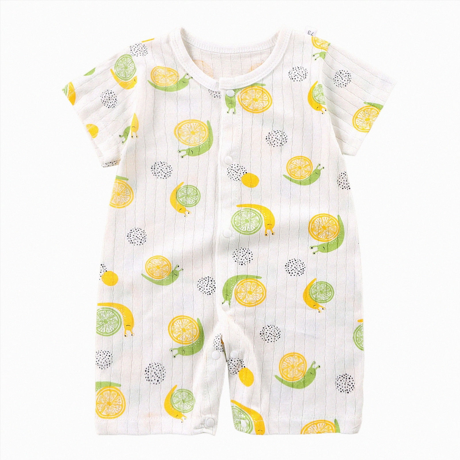 CAUYDY Newborn Baby Boy Clothes Button Down Short Sleeve Shirt Romper ...