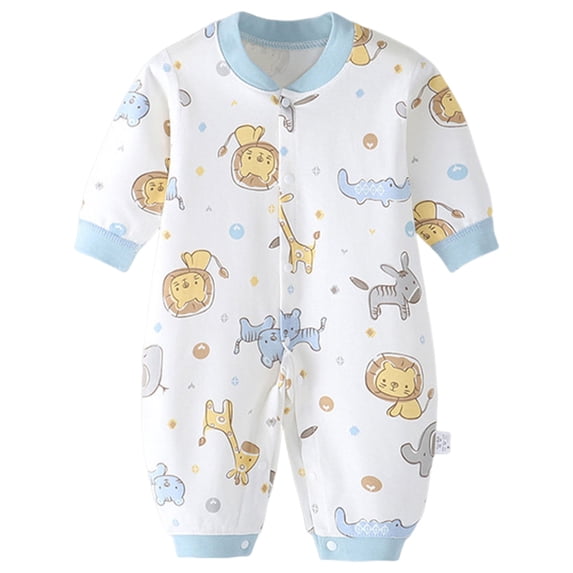 CAUYDY Newborn Baby Boys Cotton Cartoon Print Romper Outfits Infant ...