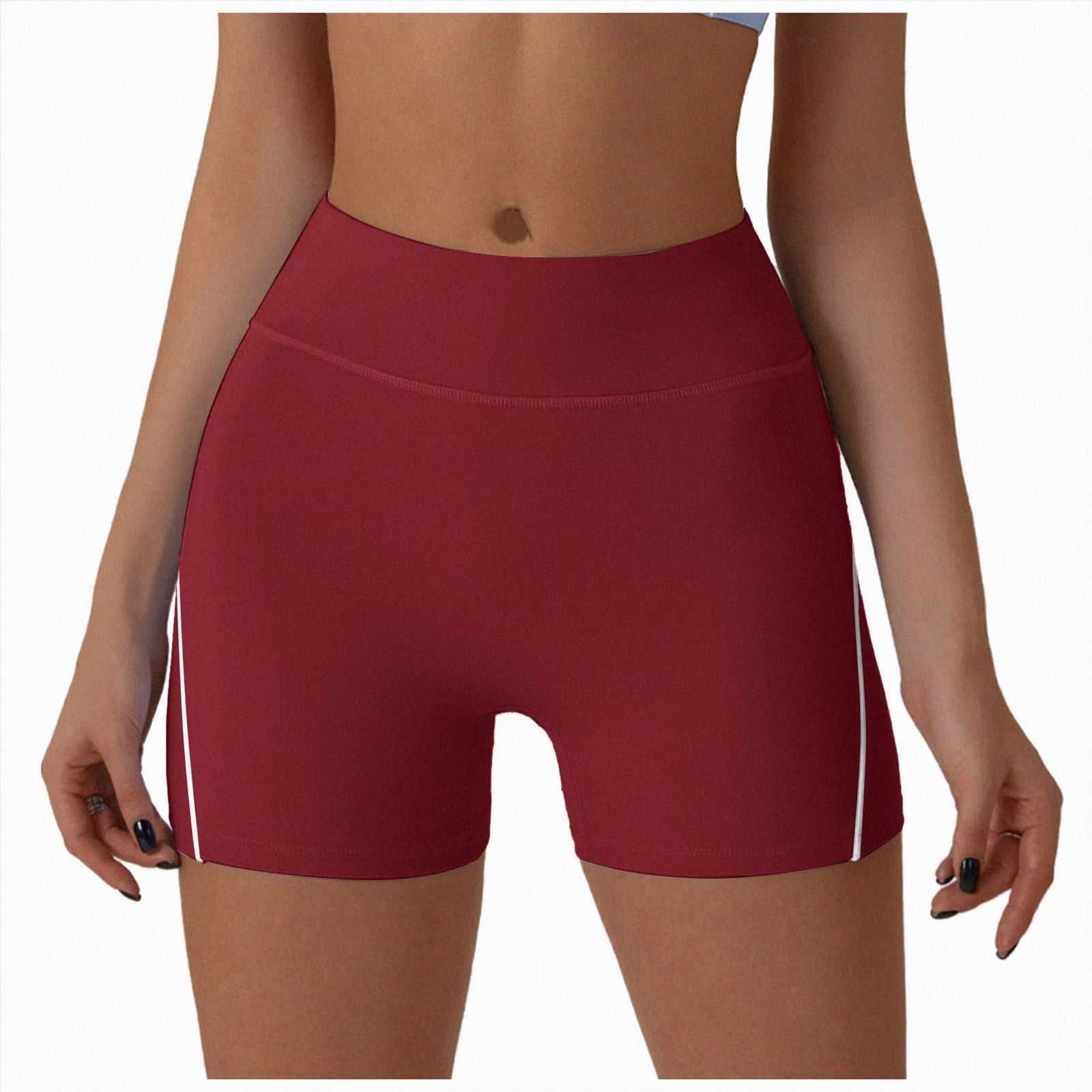 CAUYDY No Front Seam High Waist Biker Shorts for Women, Squat Proof ...