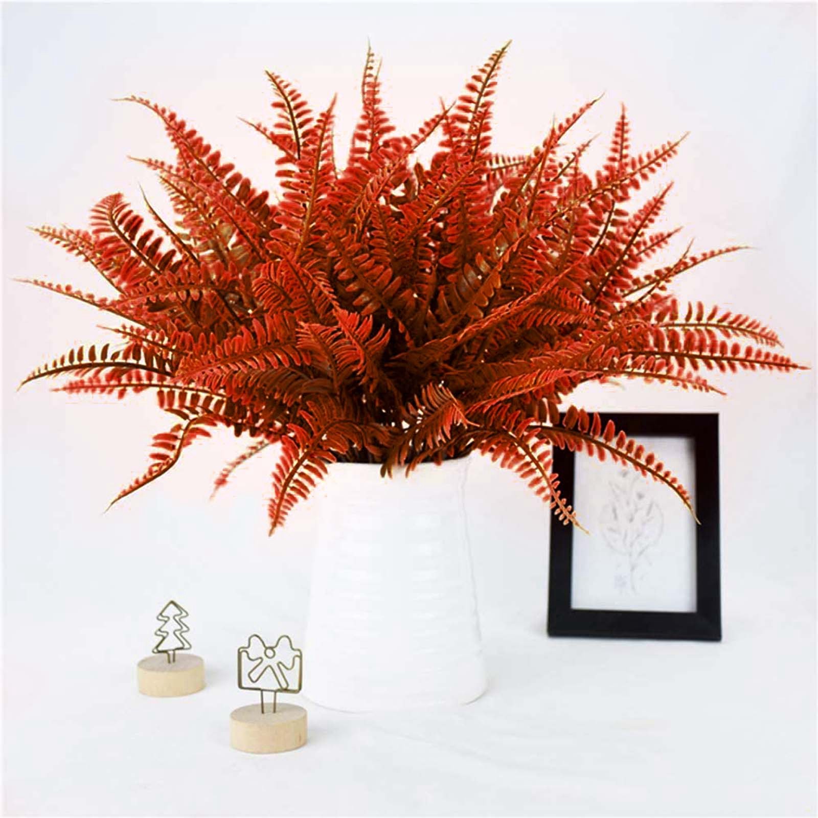 CAUYDY Orange Fern Indoor Outdoor Decorative Material Long Term Use ...