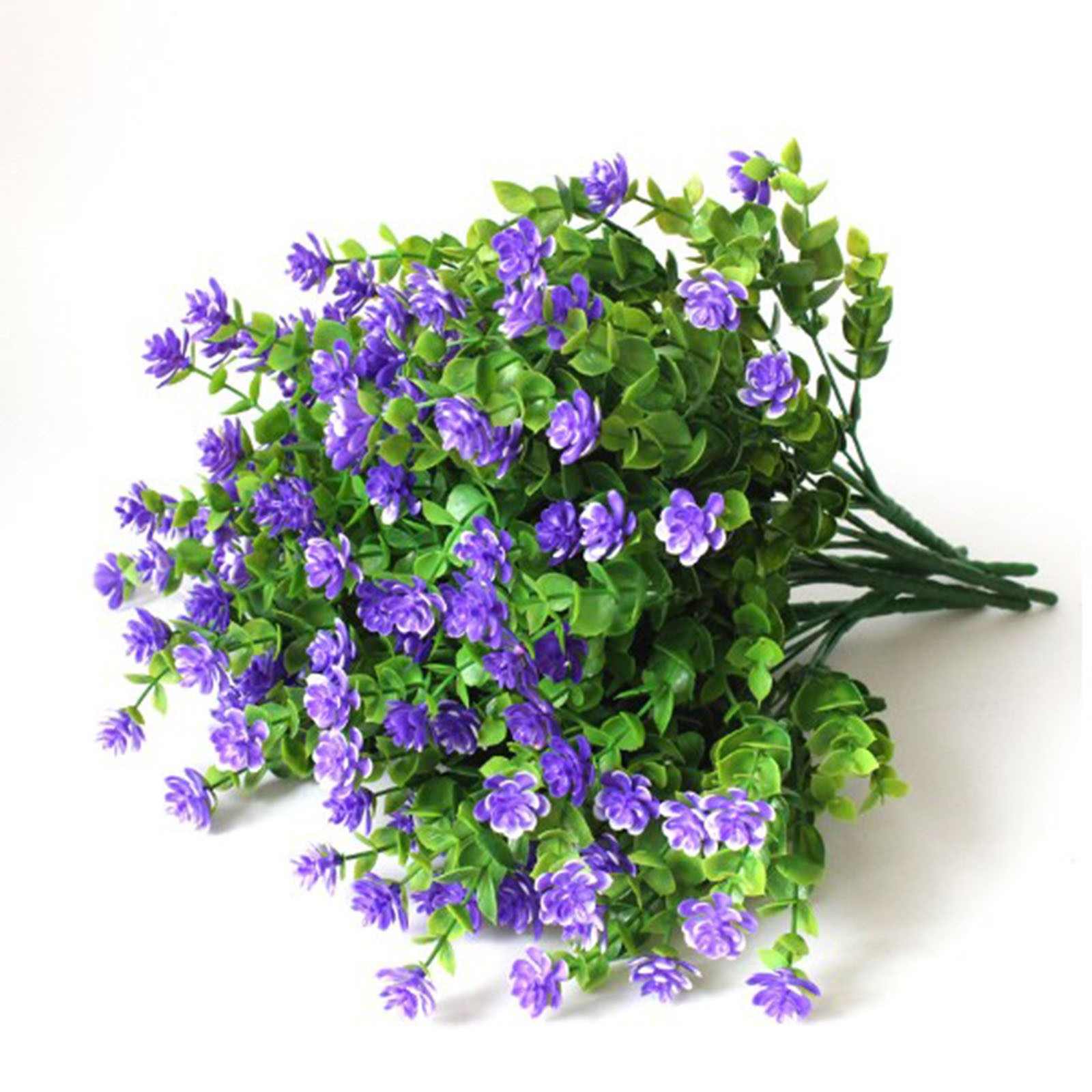 CAUYDY Purple Outdoor Artificial Flowers Colorful UV Resistant Outdoor ...