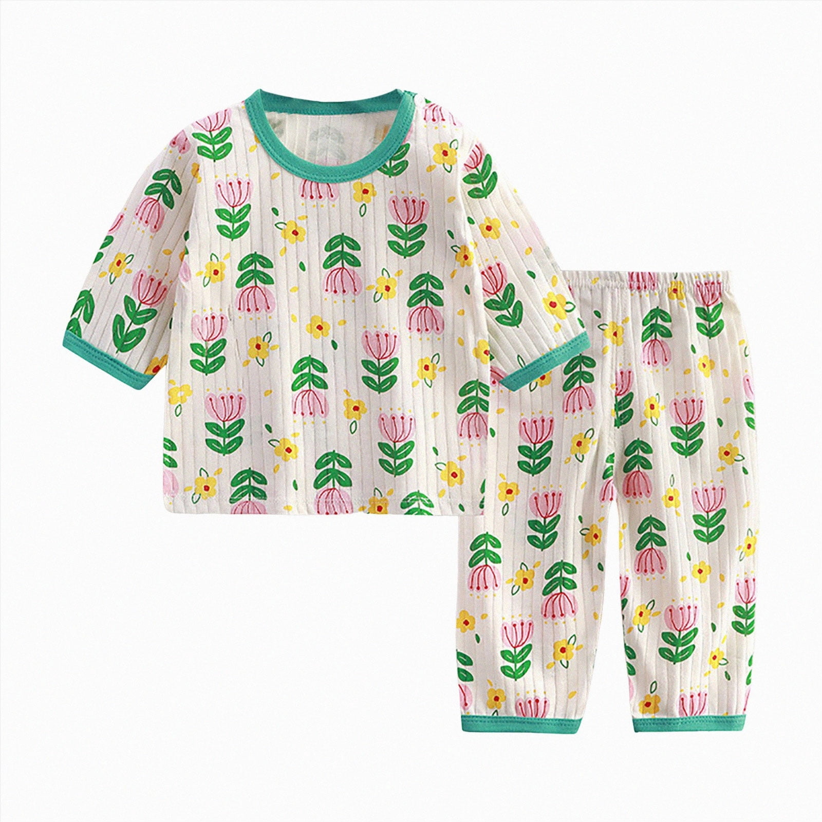CAUYDY Sizes 1-2 Years Infant Girls Outfits Toddler Boys Pajamas Long ...