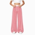 CAUYDY Teen Girls Sweatpants Wide Leg High Waist Striped Lightweight ...
