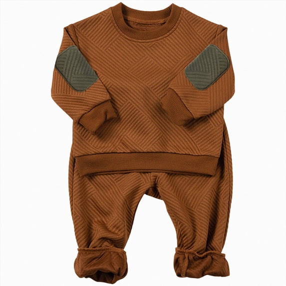 CAUYDY Toddler Baby Boy Clothes Solid Color Block Long Sleeve ...
