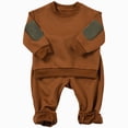 CAUYDY Toddler Baby Boy Clothes Solid Color Block Long Sleeve ...