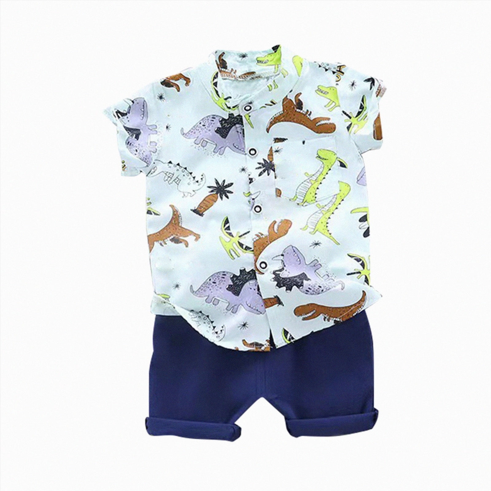 CAUYDY Toddler Baby Boy Clothes Summer Outfits Kids Print Short Sleeve ...