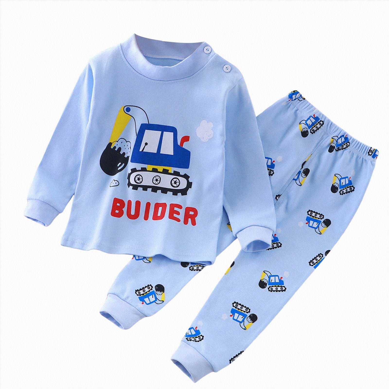 CAUYDY Toddler Baby Boy Fall Clothes Animal Print Long Sleeve Pullover ...