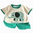 CAUYDY Toddler Baby Boy Outfits Cute Elephant Print Clothes Short ...