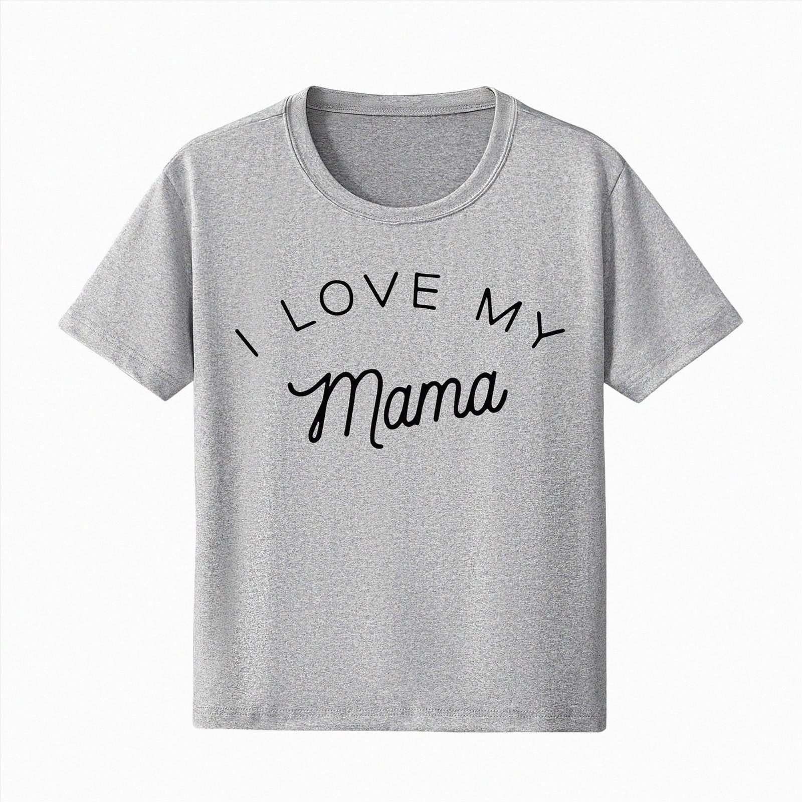 CAUYDY Toddler Baby Boy Short Sleeve Mothers Day I Love Mom Letter ...