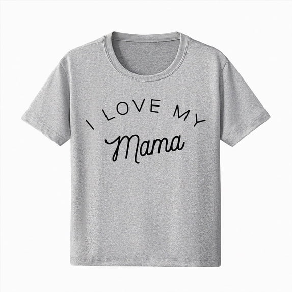 CAUYDY Toddler Baby Boy Short Sleeve Mothers Day I Love Mom Letter ...