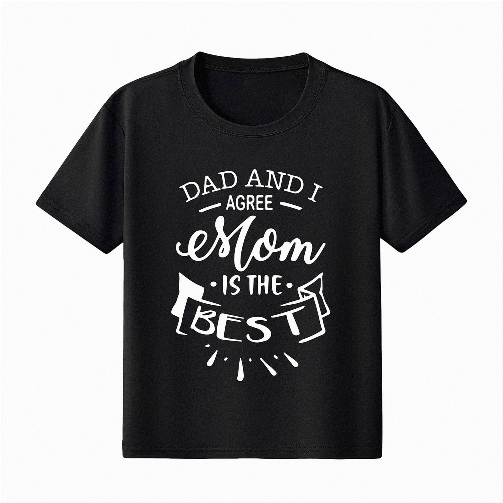 CAUYDY Toddler Baby Boy Short Sleeve Mothers Day I Love Mom Letter ...