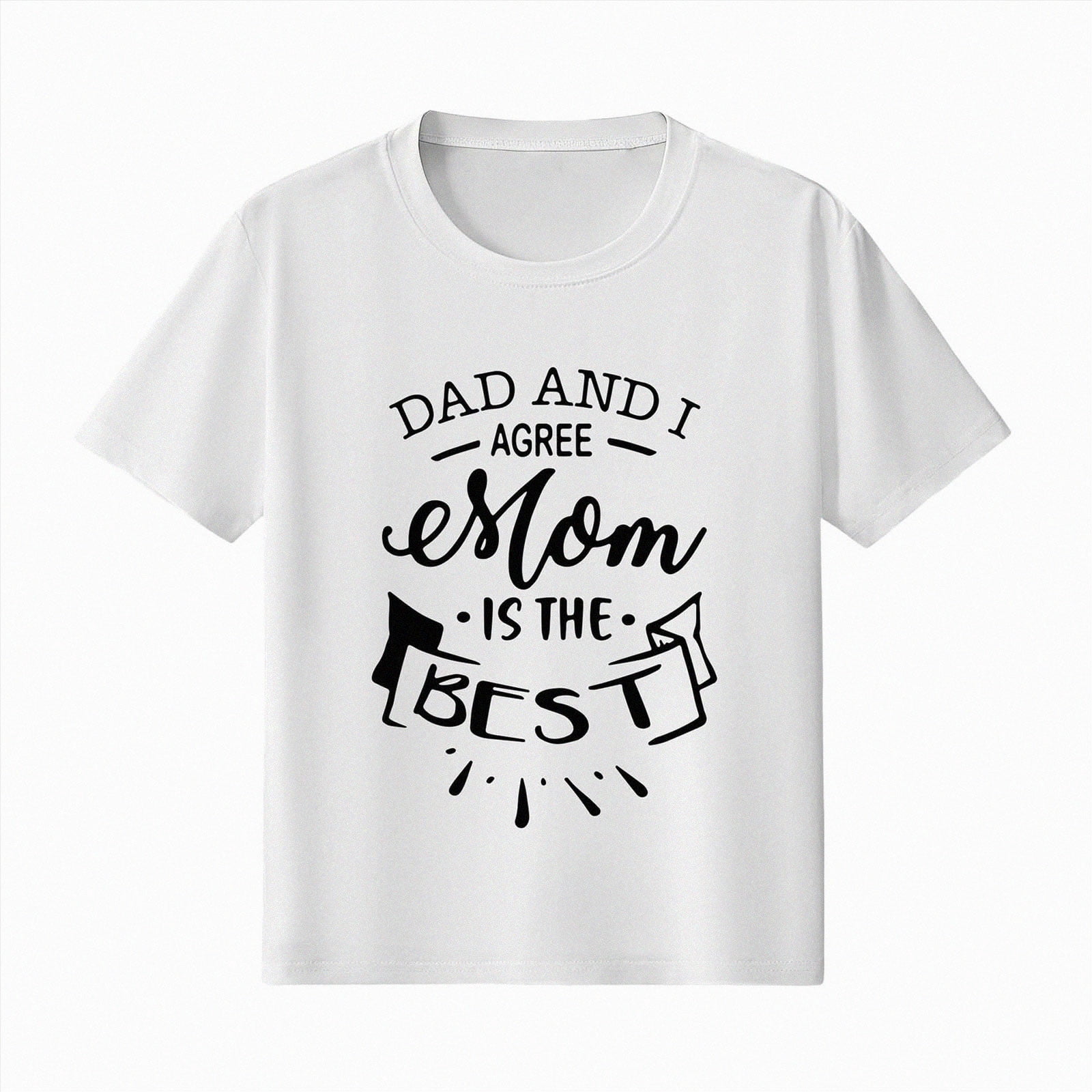 CAUYDY Toddler Baby Boy Short Sleeve Mothers Day I Love Mom Letter ...