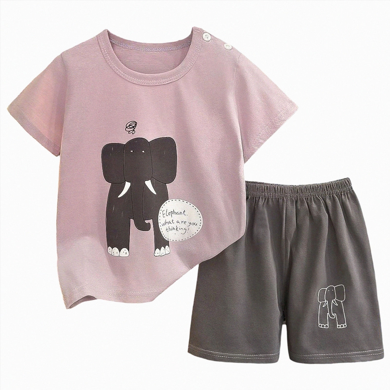 CAUYDY Toddler Baby Boy Shorts Sets Cute Animal Print Shirt Summer ...