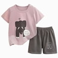 CAUYDY Toddler Baby Boy Shorts Sets Cute Animal Print Shirt Summer ...