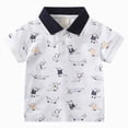 CAUYDY Toddler Baby Boy Summer Bear Print Outfits Color Block Short ...