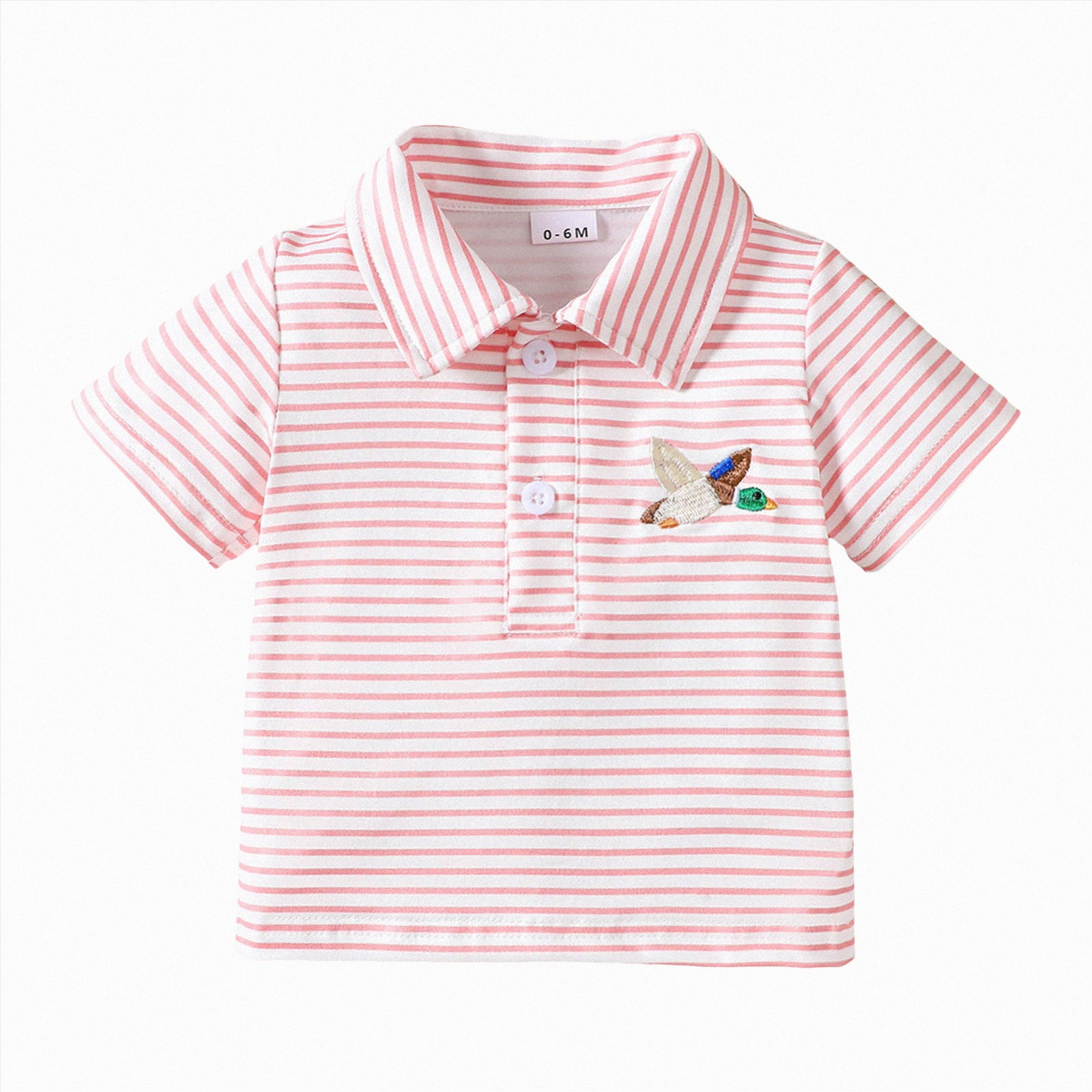 CAUYDY Toddler Baby Boys Girls Polo Shirt Mallard Duck Embroidery ...