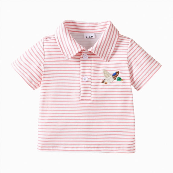 CAUYDY Toddler Baby Boys Girls Polo Shirt Mallard Duck Embroidery ...