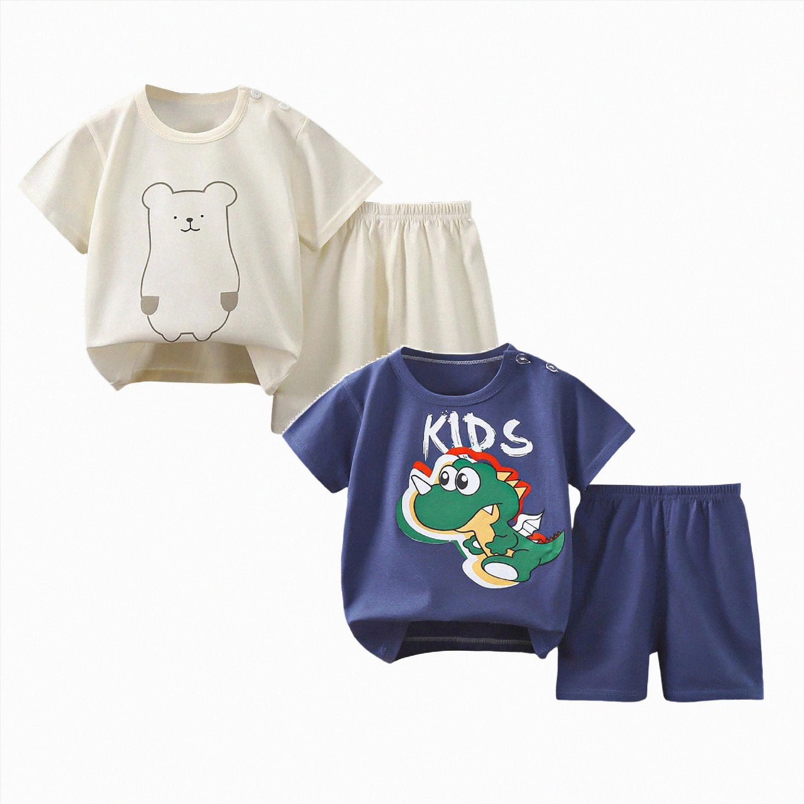 CAUYDY Toddler Baby Clothes for Girls Boys Cute Summer Breathable ...