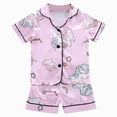 CAUYDY Toddler Baby Cotton Summer Pajamas Set Button Down Short Sleeve ...