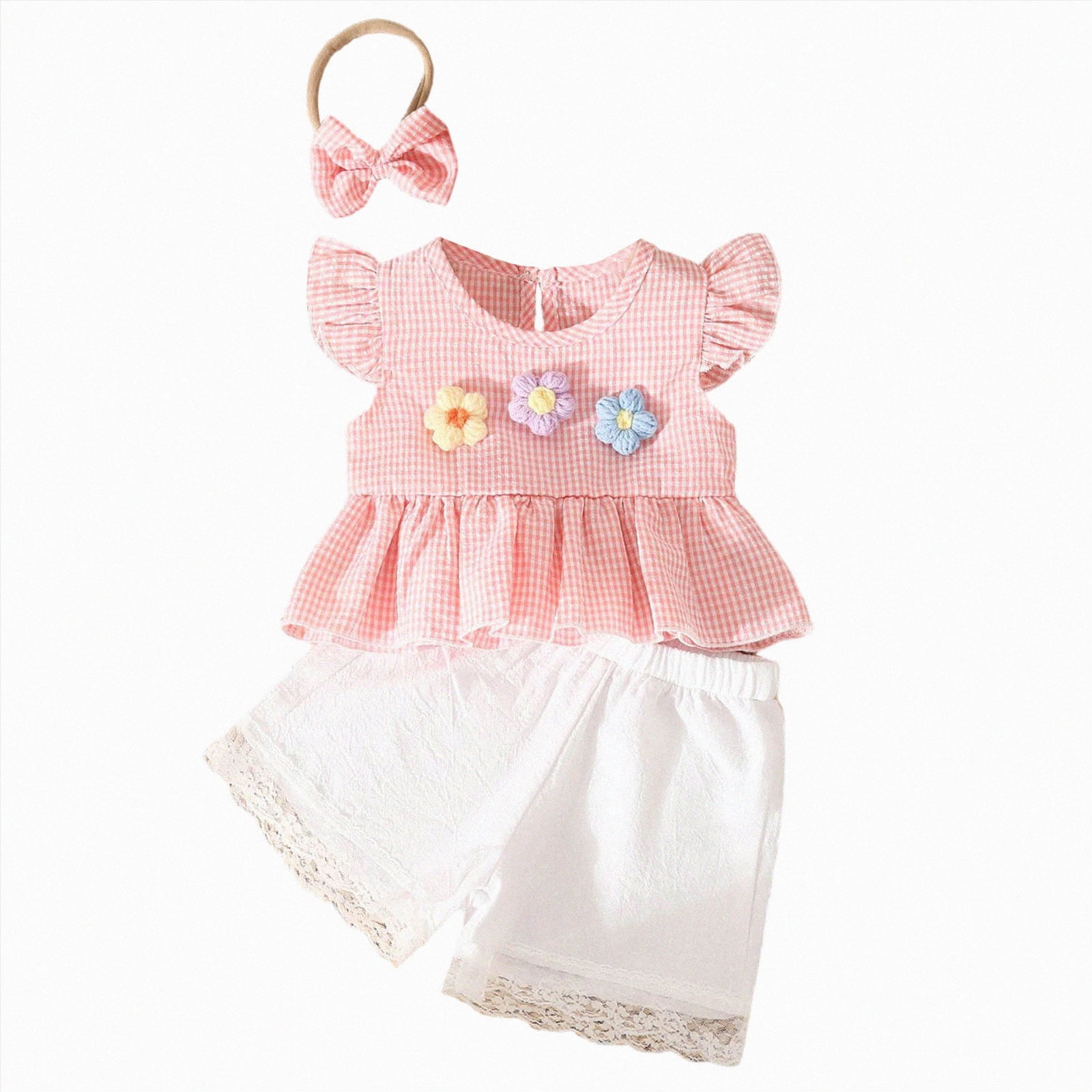 CAUYDY Toddler Baby Girl Clothes Flying Sleeve Floral Print T-shirt Top ...