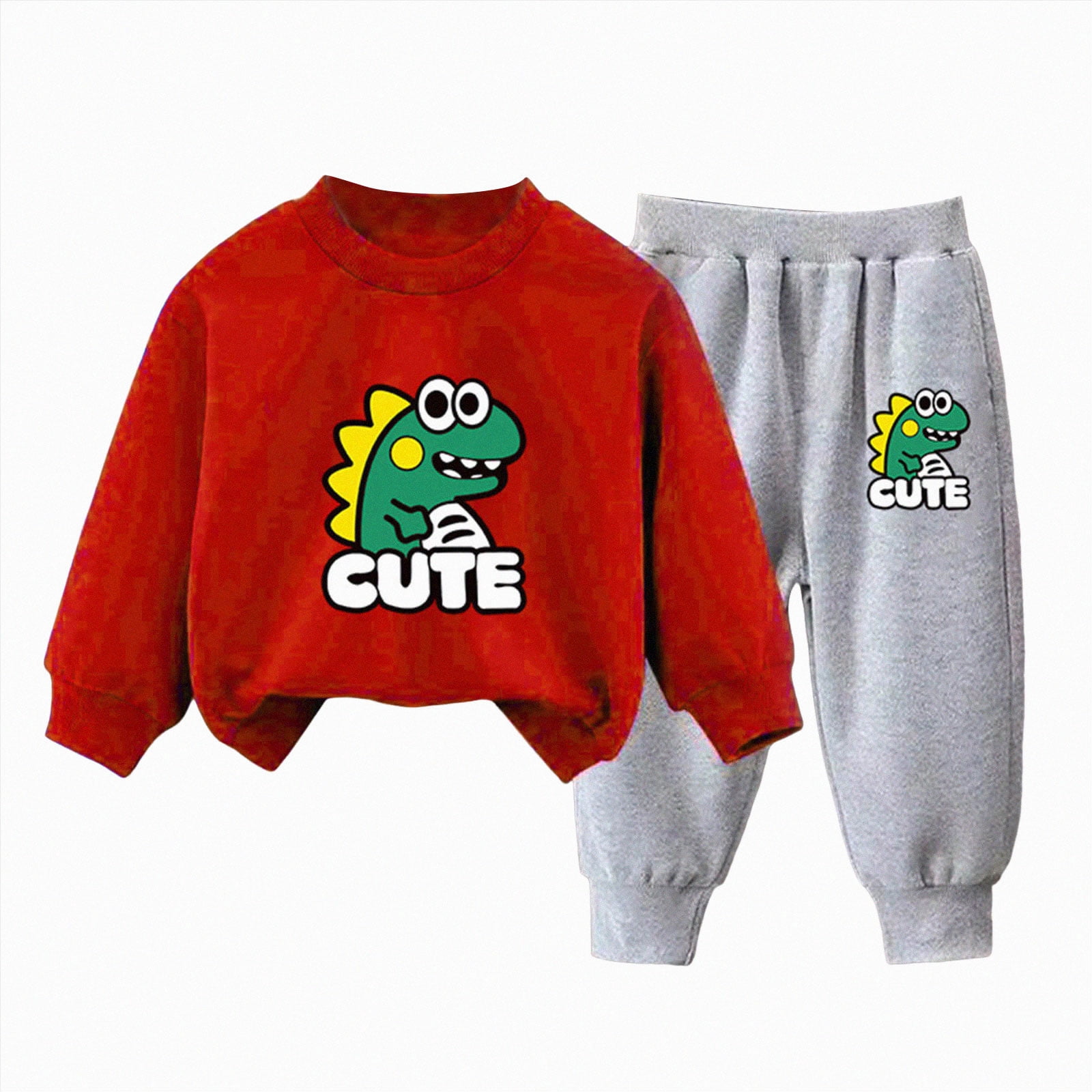 CAUYDY Toddler Boy's Kids Crewneck Pullover Sweatshirts Pants Set ...