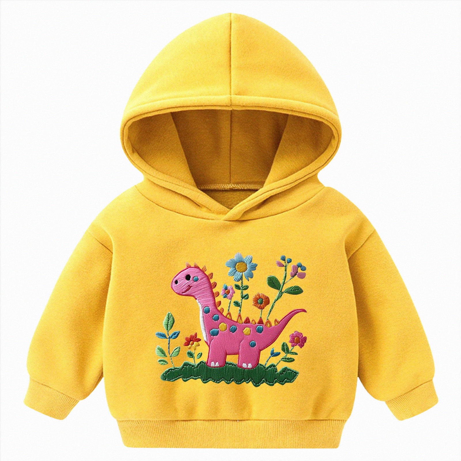 CAUYDY Toddler Boys Fleece Hoodies Dinosaur Cartoon Pullover Long ...