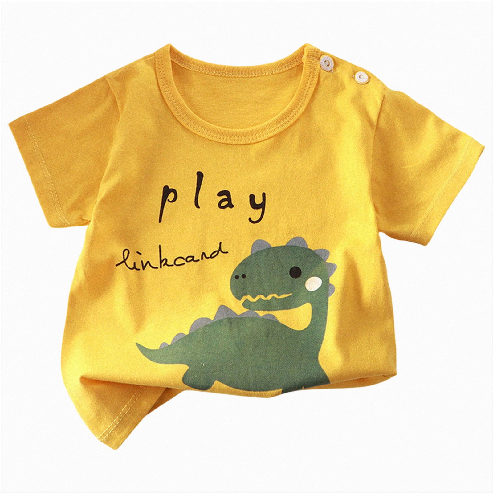 CAUYDY Toddler Boys Tees Cotton Crewneck Short Sleeve Striped Print ...