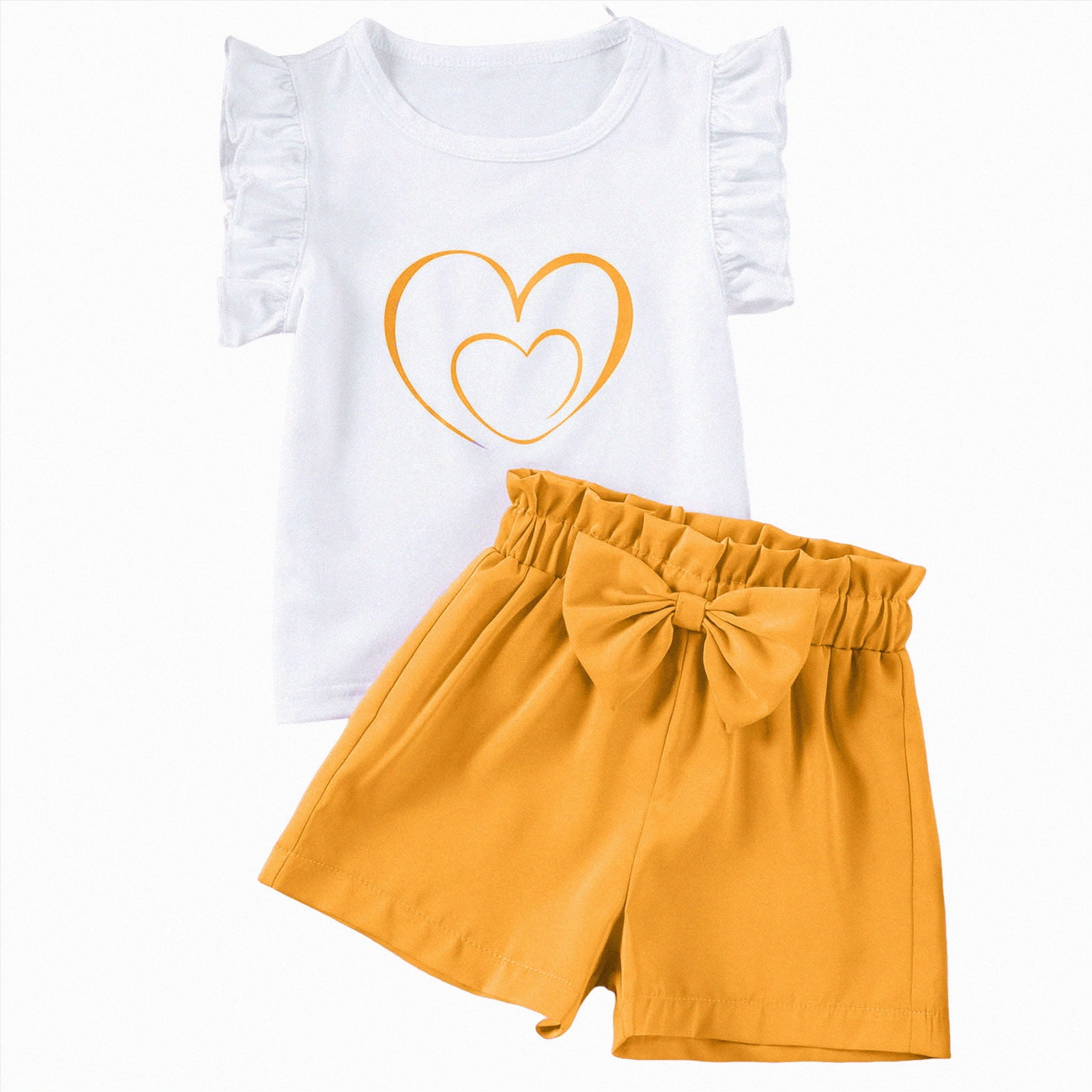 CAUYDY Toddler Girl Clothes Baby Summer Fly Sleeve Layered Ruffle Dress ...