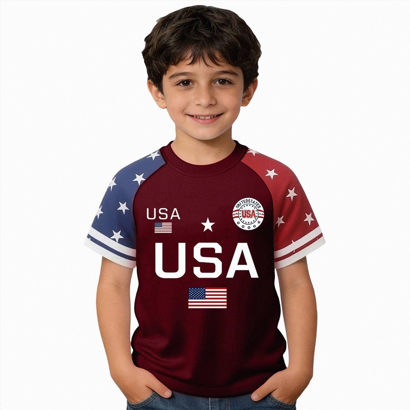 CAUYDY Toddler Little Boy 4th of July Tshirt Summer Short Sleeve ...