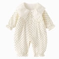 CAUYDY Toddler Newborn Girl Ditsy Floral Lace Collar Onesie, Breathable ...