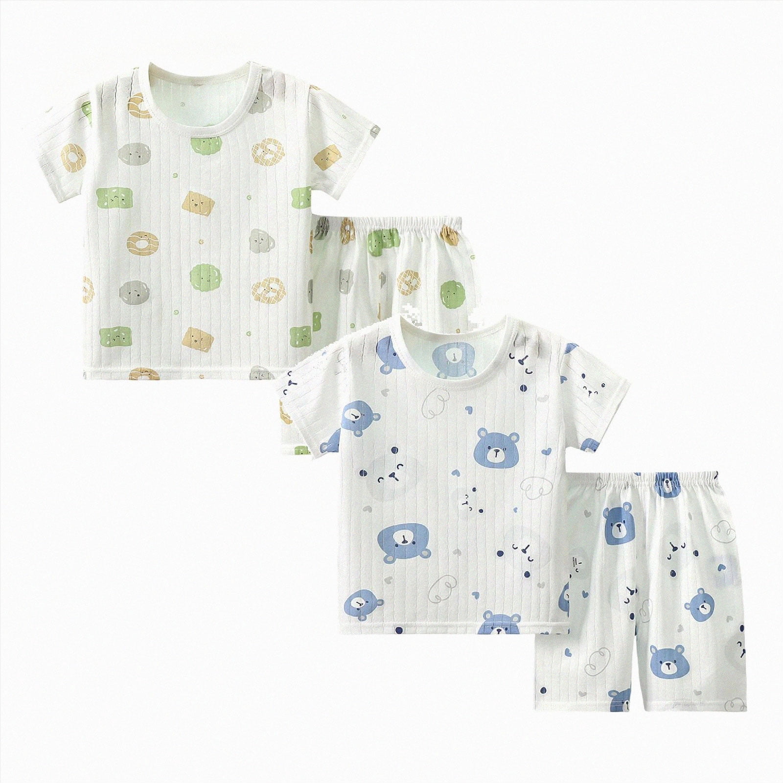 CAUYDY Toddler Pajamas Baby Girl Boy Pajamas Summer Comfortable Short ...