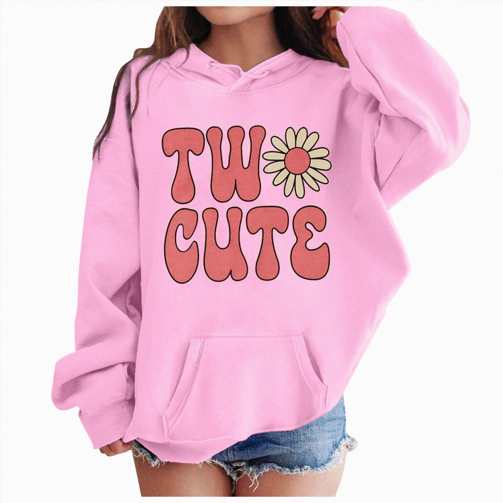 CAUYDY Trendy Hoodie for Child Girl Long Sleeve Casual Funny Letter ...