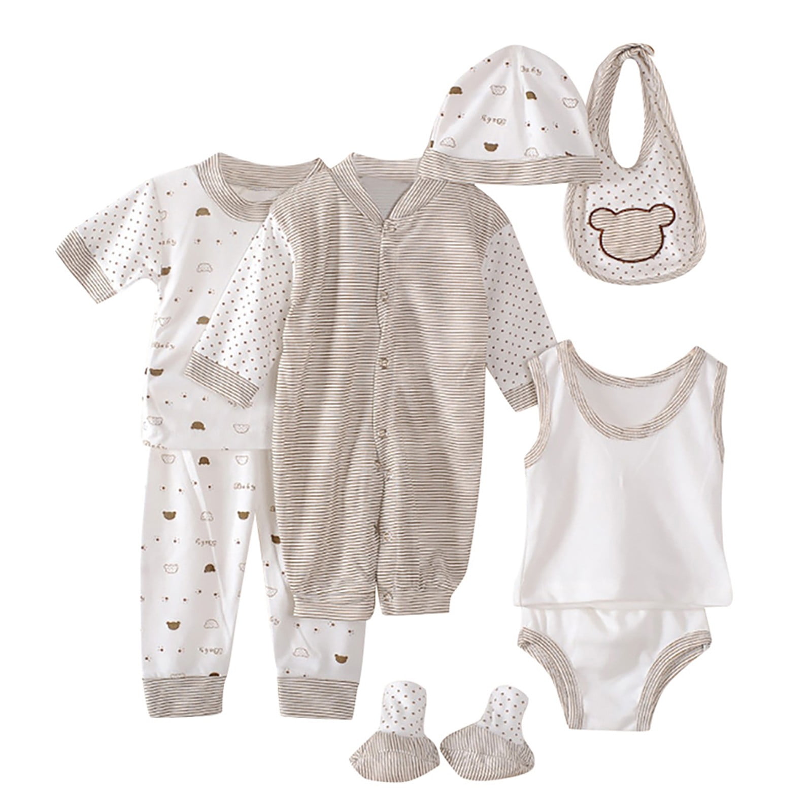 CAUYDY Unisex Baby 8 Piece Layette Set for Baby Boys | Made of Soft ...