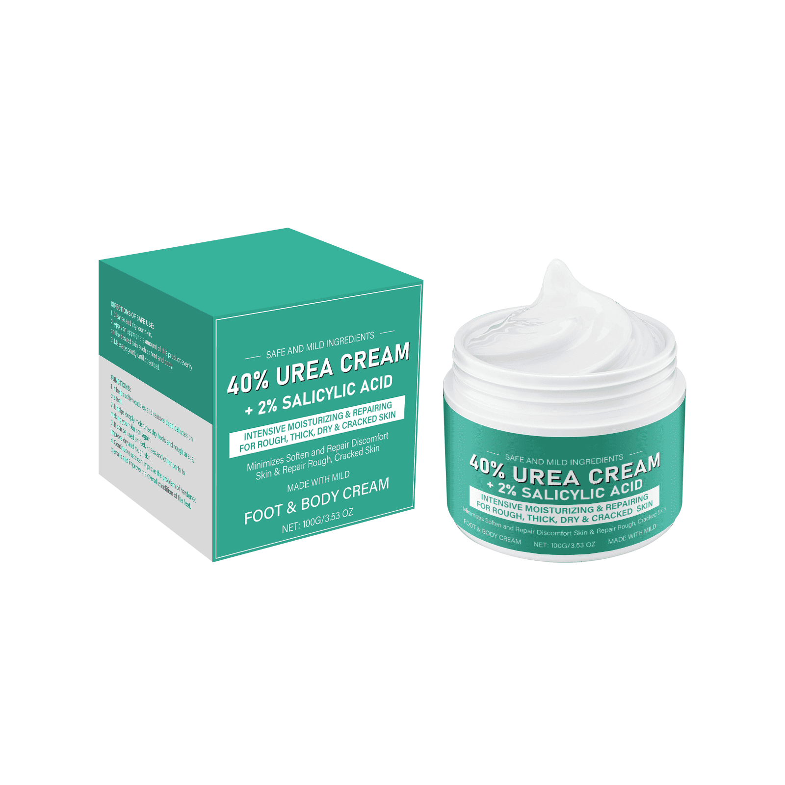 CAUYDY Urea & Salicylic Acid Cream for Dry, Cracked Skin Repair (40% ...