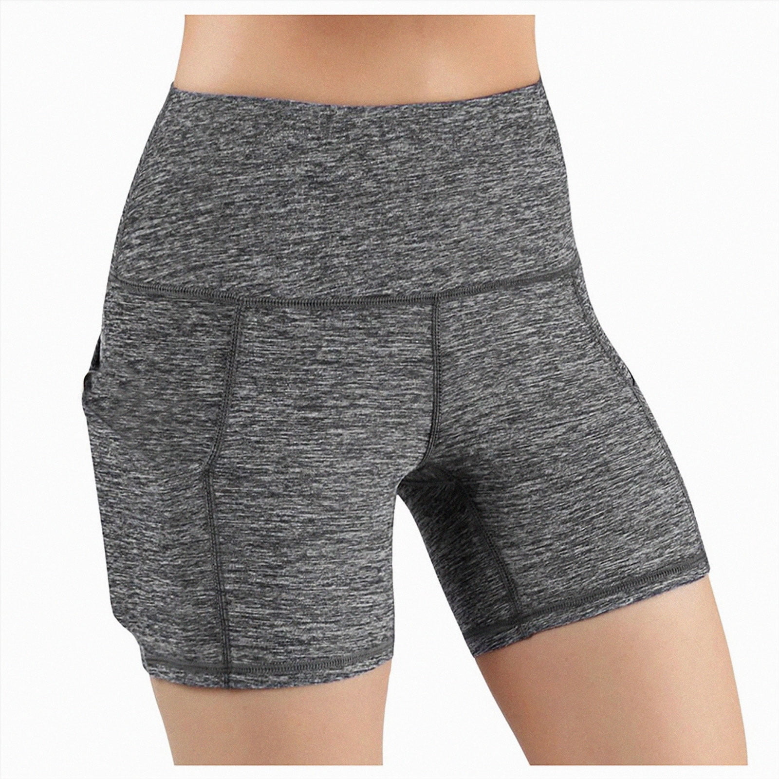 CAUYDY Women's Biker Shorts High Waist Yoga Workout Gym Running ...