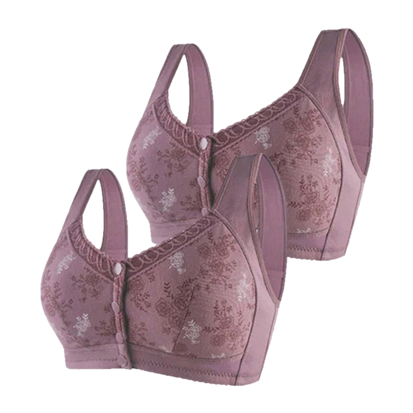 CAUYDY Women's Comfortable New Thread Cloth Pure Front Button Medium ...