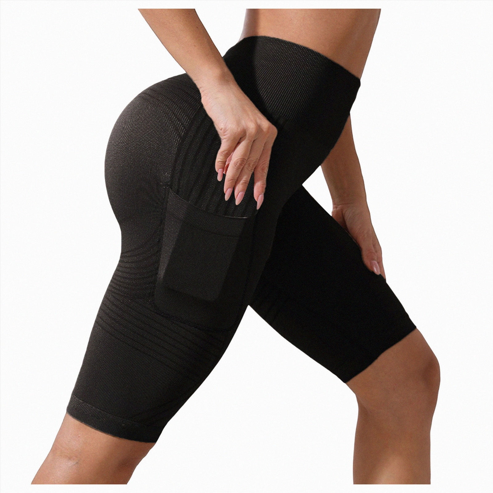 CAUYDY Women's High Waisted Biker Shorts - Spandex Yoga, Workout ...