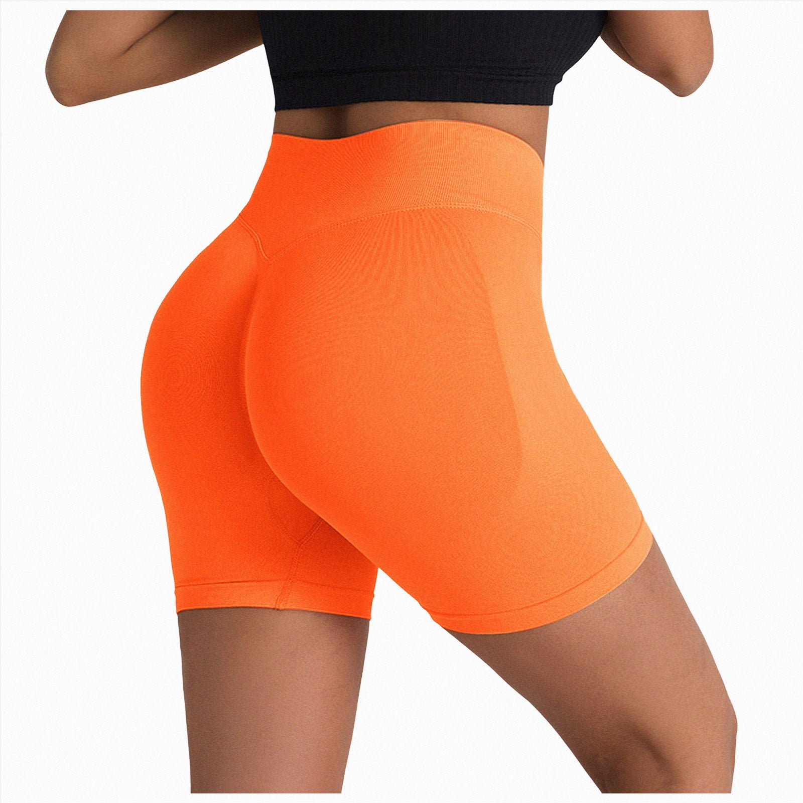 CAUYDY Women's Naked Feeling Biker Shorts High Waist Yoga Workout ...